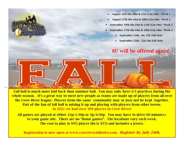 Crow River Fastpitch Fall Ball